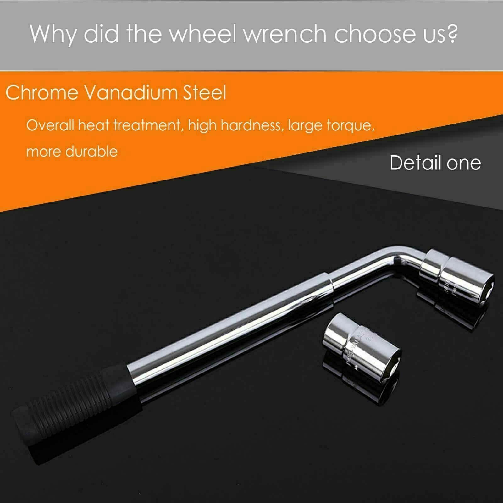 Extendable Wheel Brace Wrench Telescopic Car Van Socket Tyre Nut 17 19 ...