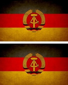 2x Autocollant sticker drapeau vintage vieilli DD allemagne de l'est ...