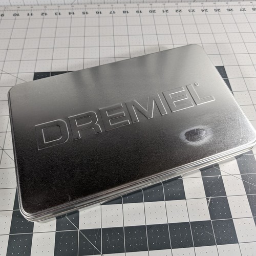 DREMEL Stainless Brushed Metal Storage Container Box 11" x 7" x 2" Box ...