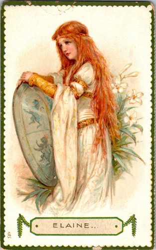 Tucks E 1558 Calendar Series Literary Character Elaine Brundage Vtg ...