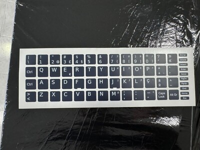 REPLACEMENT PORTUGUESE PT-PT KEYBOARD STICKER KEY LAPTOP DARK BLUE ...
