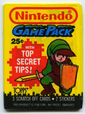 NEW 1989 Topps Nintendo Sealed Wax Game Pack ZELDA on Cover 5 cards EX ...