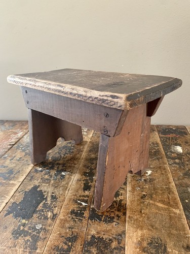 Antique Vintage Country Farmhouse Primitive Wood Foot/Step Stool Home ...