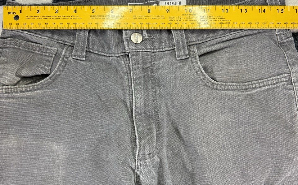 Carhartt Carpenter Pants Men's 32x32 Gray Cargo Workwear Thrashed Baggy ...