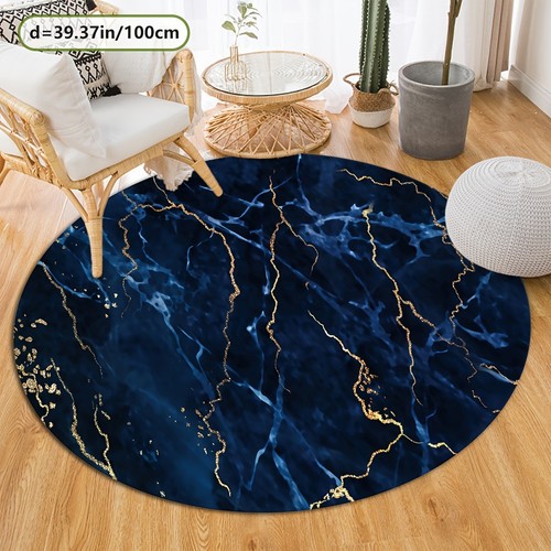 [ZULIDA Plush Polyester Mat] ZULIDA Round Area Mat, 800gm² Plush ...