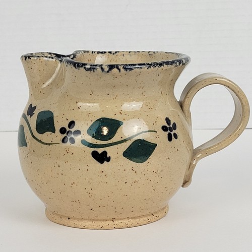 Vtg 1992~Three Rivers Pottery Ingrid Pattern~Creamer/Small Pitcher 3.5 ...