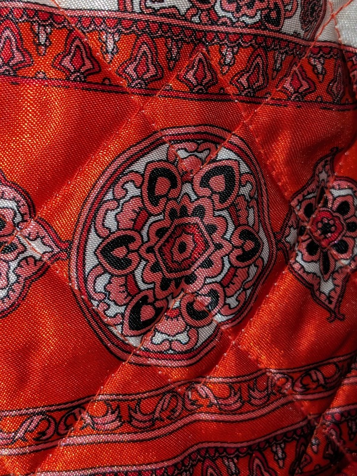 Vintage Long Quilted Bath Robe Pink Asian Floral XXL | eBay