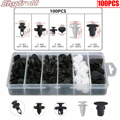 Accessories Clip Trim Car Push Pin Rivet Bumper Door Panel Retainer ...