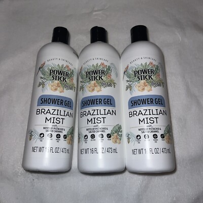 3 PACK Power stick Shower Gel, Brazilian Mist, 16FL OZ | eBay