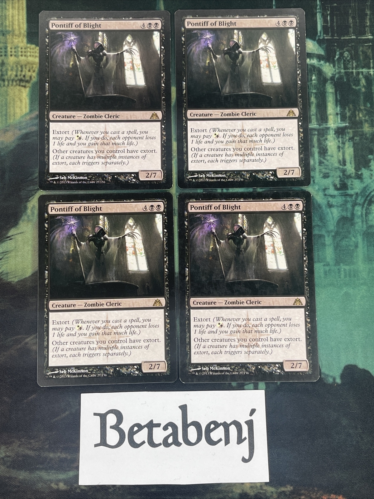 4x MTG Pontiff of Blight Dragon's Maze (Playset) | eBay