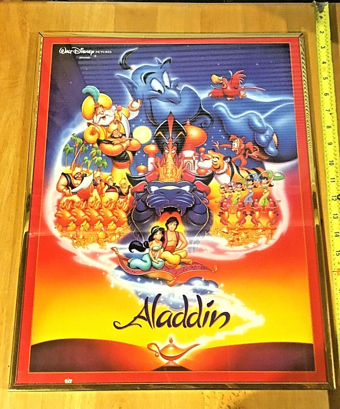 Vintage Disney's Aladdin Original Movie Poster Framed 16x20 OSP | eBay