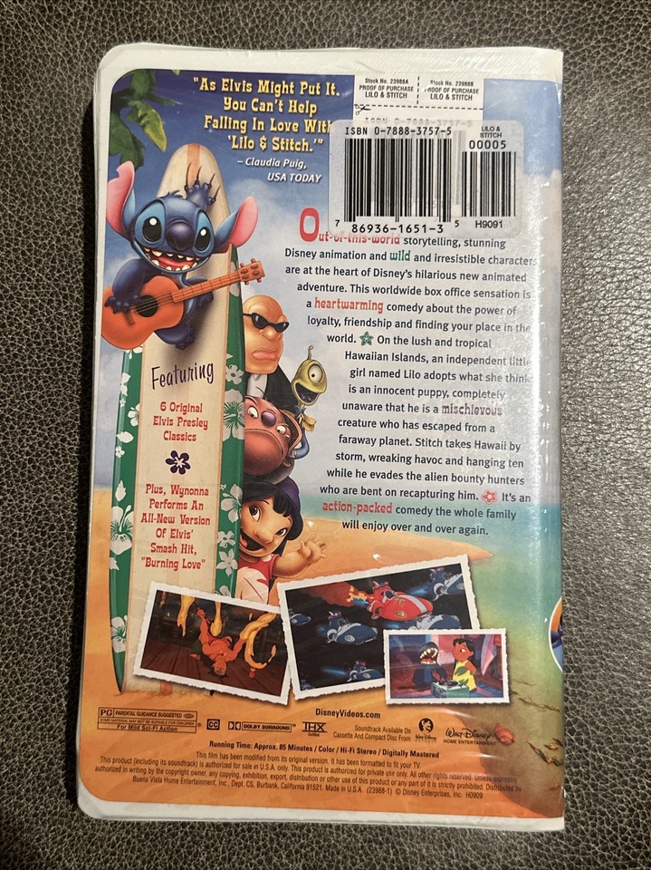 Lilo Stitch (VHS, 2002) 786936165135| eBay