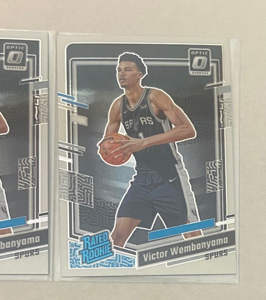 Lot of 2 Victor Wembanyama 2023-24 Panini Optic Rated Rookie Card #225 ...