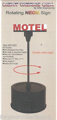 Miller's Motel Rotating Animated Neon Sign O/HO Scale #55-035 Miller ...