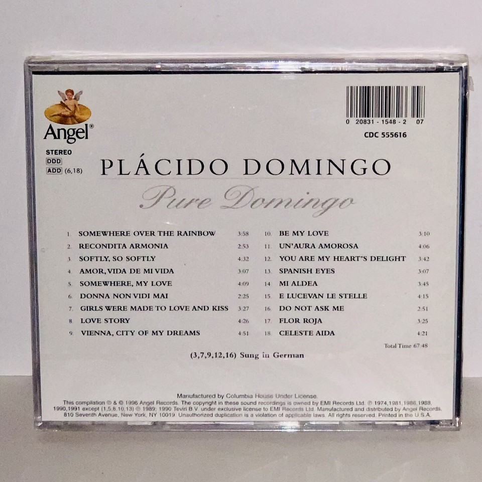 New & Factory Sealed (shrink wrapped) Pure Domingo by Placido Domingo ...