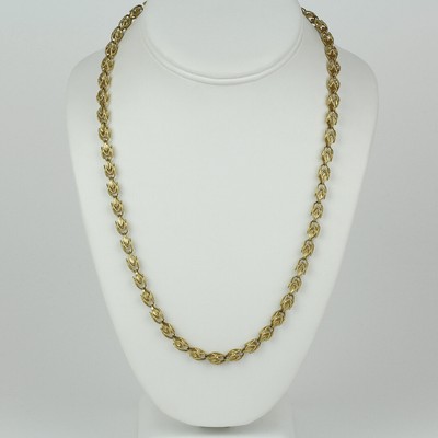 Heavy 14k Yellow Gold Womens Marquise/Turkish Link Chain Necklace 20 ...