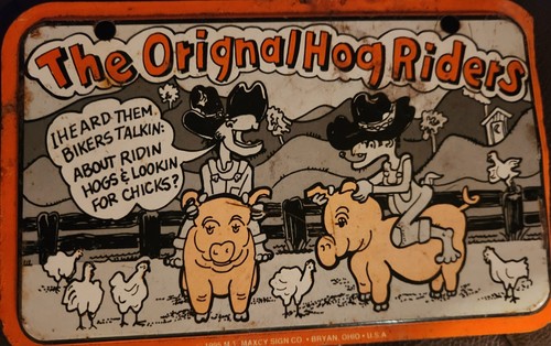 Motorcycle License Plate Original Hog Riders | eBay
