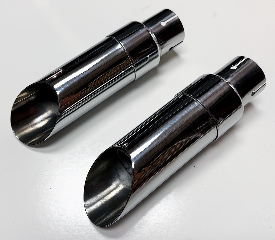 Shorty GP Exhaust Stainless Tips FOR Harley Davidson Road King 95-16 W ...