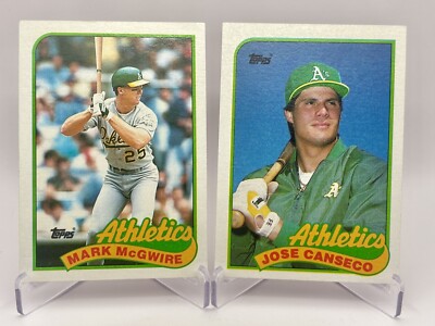 1989 Topps "Bash Bros" Mark McGwire #70 & Jose Canseco #500 - Oakland ...