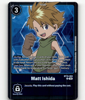 Digimon CCG Matt Ishida BT15-083 R - Exceed Apocalypse | eBay