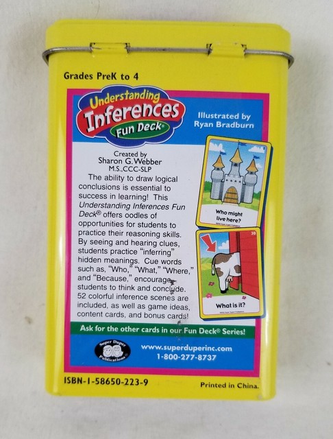 Understanding Inferences Flash Cards Super Duper Fun Deck Speech ...