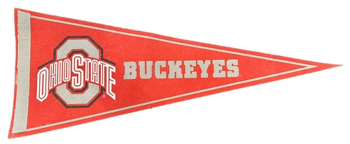 Ohio State Buckeyes Wool Primary Pennant Banner 30x12in | eBay