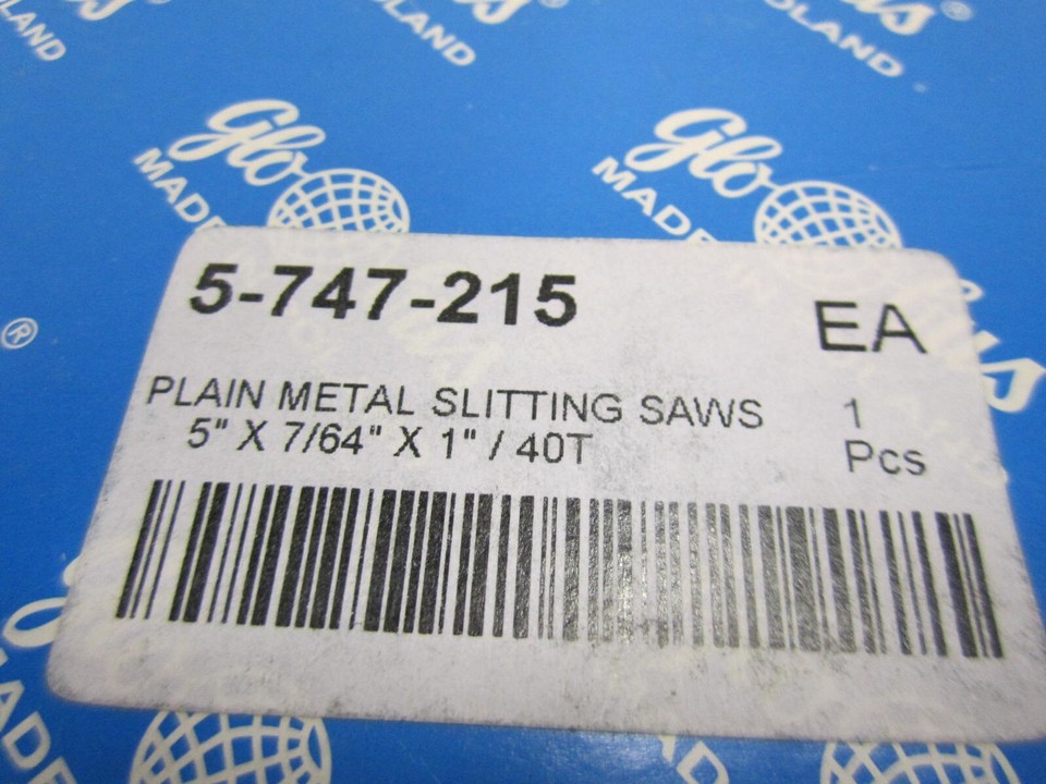 TMX 5-747-215 5" Plain Metal Slitting Saw 7/64" Width 1" Arbor 40 Teeth ...