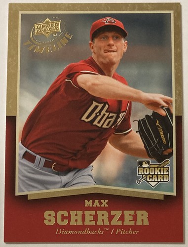 Max Scherzer 2008 Upper Deck TIMELINE GOLD VERSION Rookie Card #75 ...