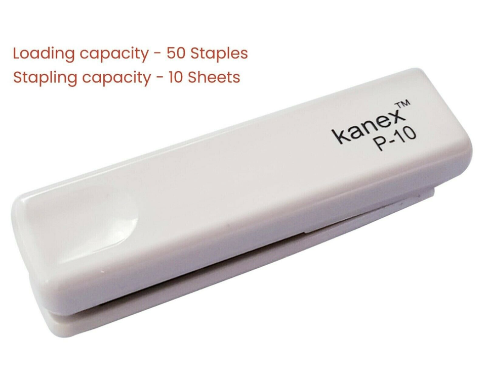 KANEX MINI P10 STAPLER "CREAM" BRIGHT COLOUR FREE 1000 STAPLES OFFICE ...