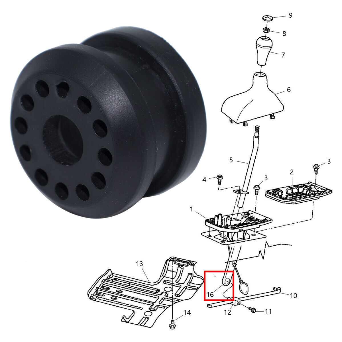 4X For Dodge Ram 1500 2500 3500 4X4 Transfer Case Shift Linkage Bushing ...