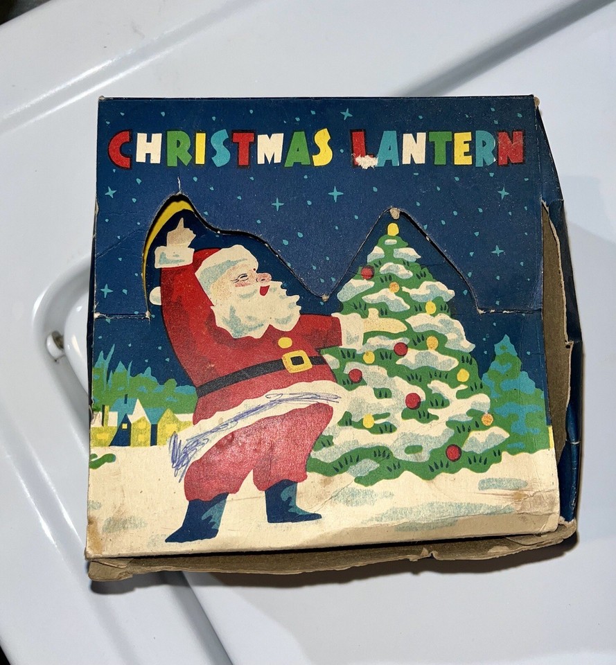 VTG 1950'S BATTERY OPERATED TWINKLE TWINKLE CHRISTMAS TREE SANTA CLAUS ...