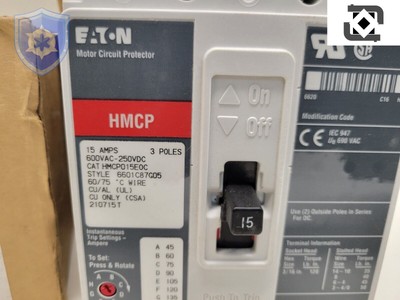 Dominant Competitor,EATON 15A 3P 600VAC 250VDC CIRCUIT BREAKER ...
