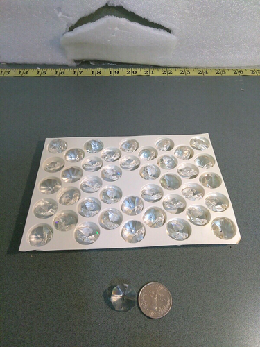 (LOT OF 40) CRYSTAL OCTAGON BEAD PRISMS WITH TWO HOLE FOR CHANDELIER ...