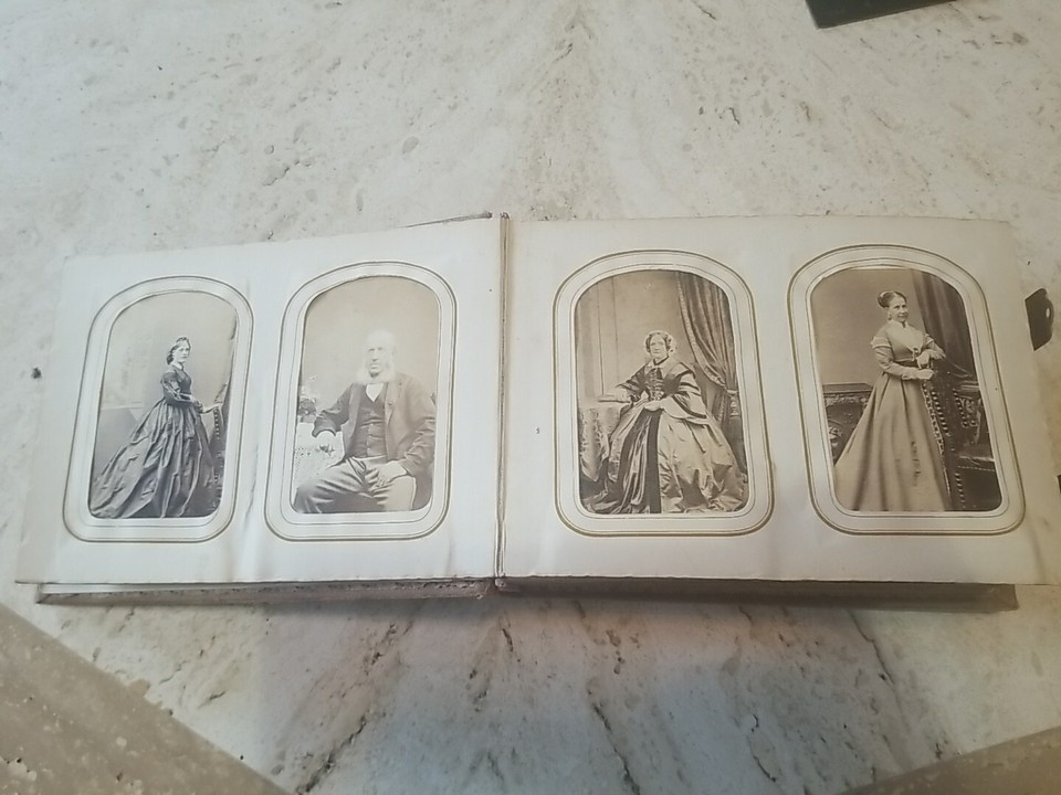 19th Century CDV Album 50 Photos & 1 Tin Type Photo Album | eBay