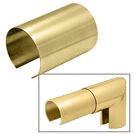 Brass 4" Connector Sleeve for Cap Railing, Cap Rail Corner, and Hand ...