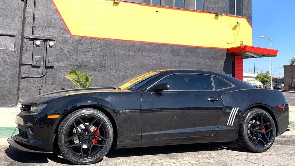 20x9/R20x11" Staggered Chevy Camaro Wheels FR 27F Gloss Black OEM ...
