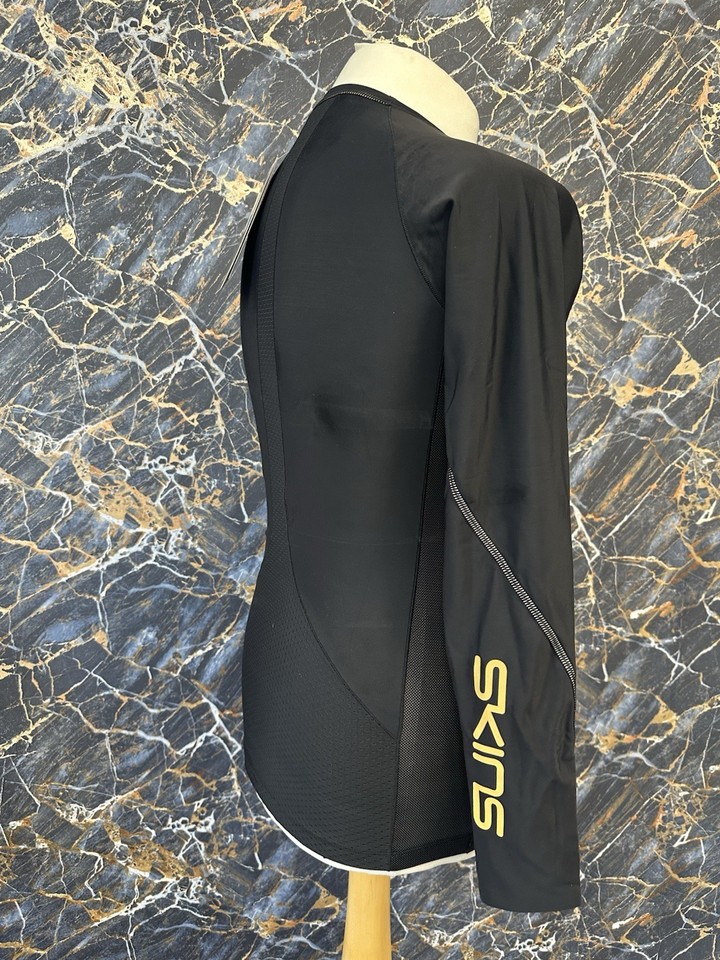 SKINS Long Sleeved Compression Base Layer Top Mens Black Size XL #REF59 ...