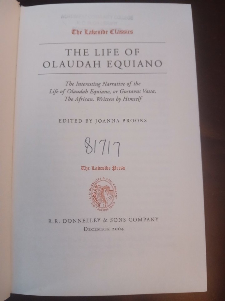 The Life of Olaudah Equiano Joanna Brooks 2004 Illustrated Biography ...
