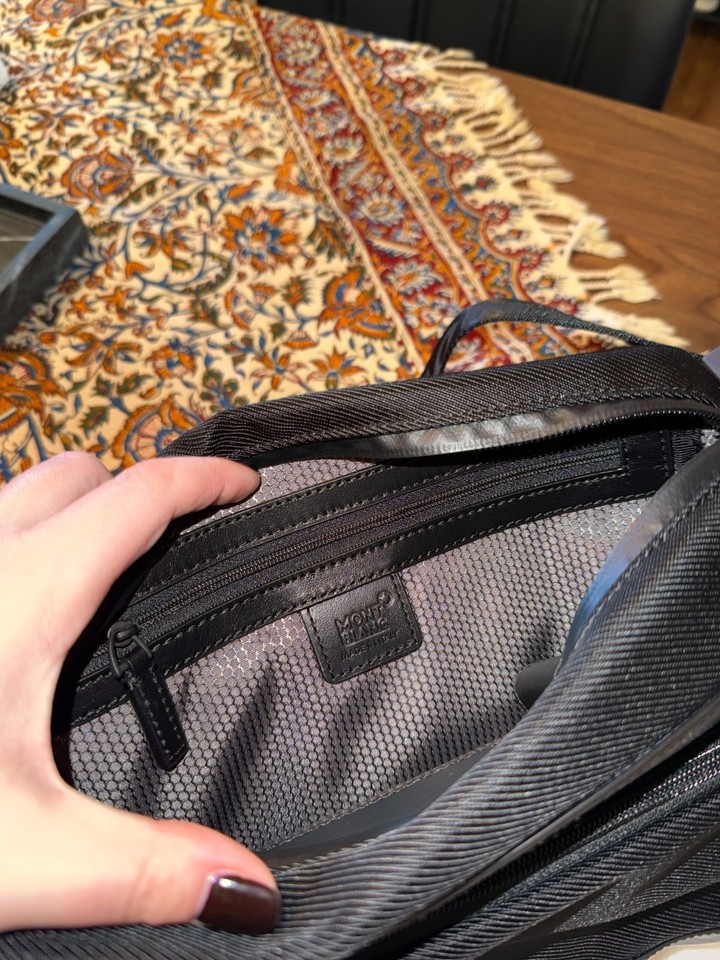 Montblanc Nightflight Crossbody Messenger Envelope Bag – Black – Brand ...