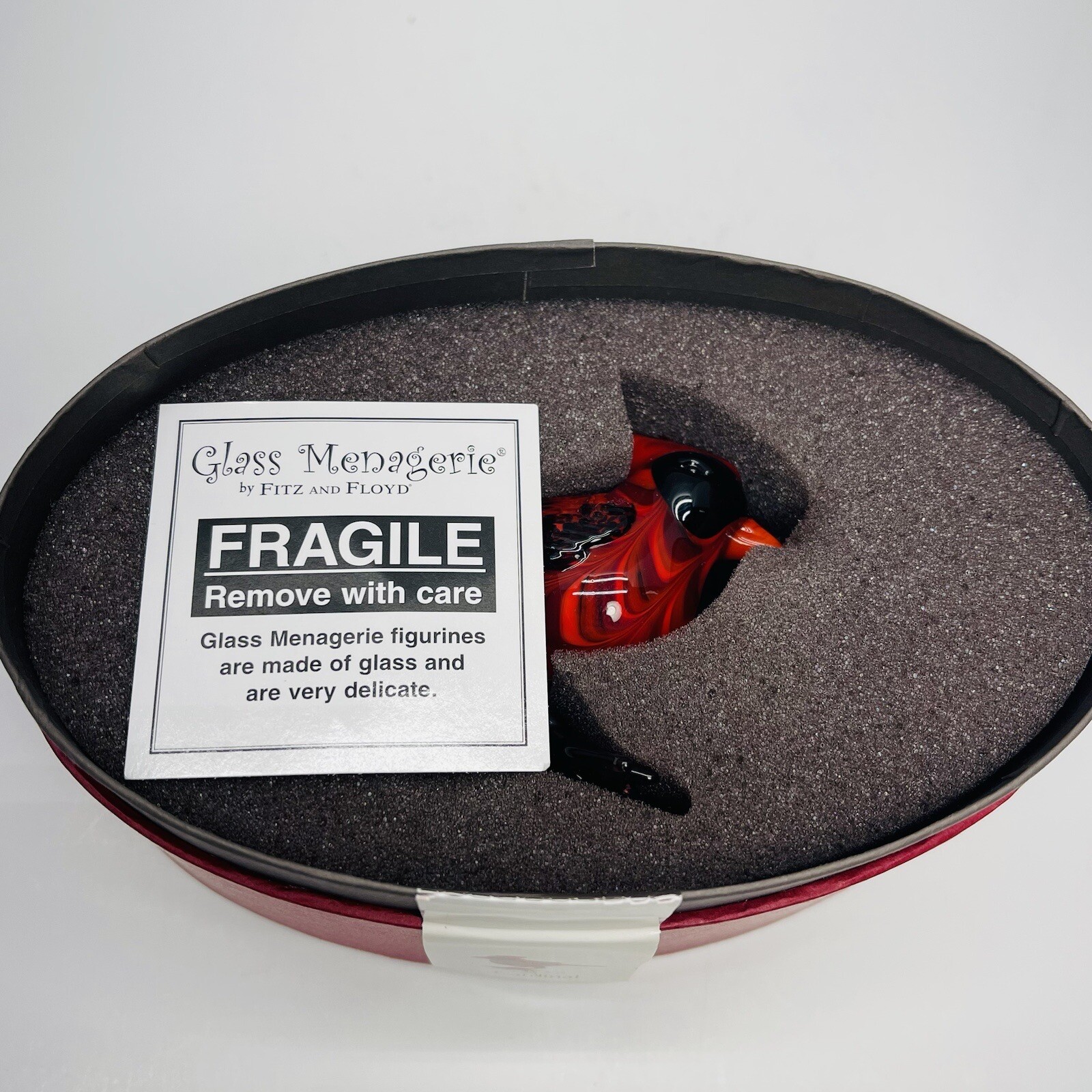 Fitz and Floyd CARDINAL Glass Menagerie Decor Figurine #43/181 Boxed ...