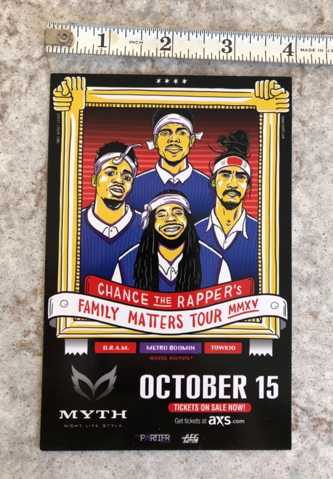 CHANCE THE RAPPER 2015 Concert Ad Promo Handbill St. Paul Minneapolis ...