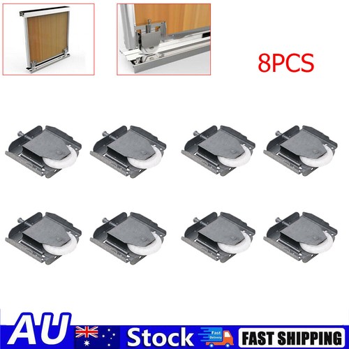 8PCS Sliding Wardrobe Robe Door Roller Wheels Mirror Cupboard Wheel For ...