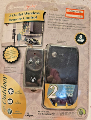 Westinghouse Holiday 2 Outlet Wireless Remote System/ Outdoor Christmas ...