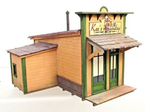 OLD TIME "KEE'S LAUNDRY" WOODEN FALSE FRONT BUILDING - O, On30 SCALE | eBay