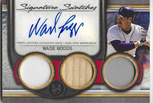 Wade Boggs 2023 Topps Museum Collection Auto Triple Relic Swatches # ...