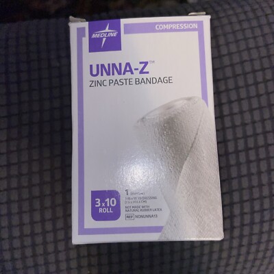 Lot of 1 - Medline Unna-Z Boot Zinc Paste Bandage 4" in x 10 yd - Ex ...