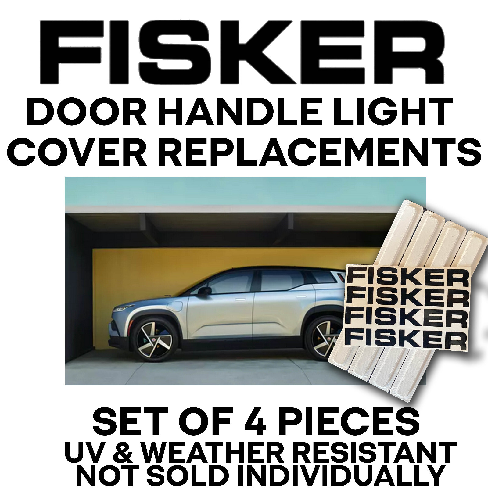 2023 - 2024 Fisker Ocean Door Handle Light Cover UV Safe 3D Printed Set ...