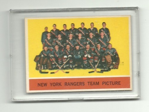 1963-64 Topps T.C.G New York Rangers Team #65 Hockey Card Printed in ...