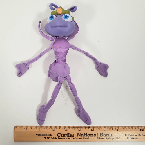 Vintage 1998 Disney Pixar Bugs Life Princess Atta Ant Plush Doll Hard ...