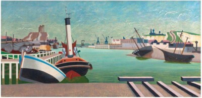 Imaginary Harbour I by Edward Wadsworth 1918 – Vorticist Maritime Art ...